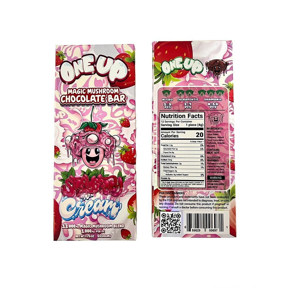 One Up Mushroom Chocolate Bar – Groovy Glassware