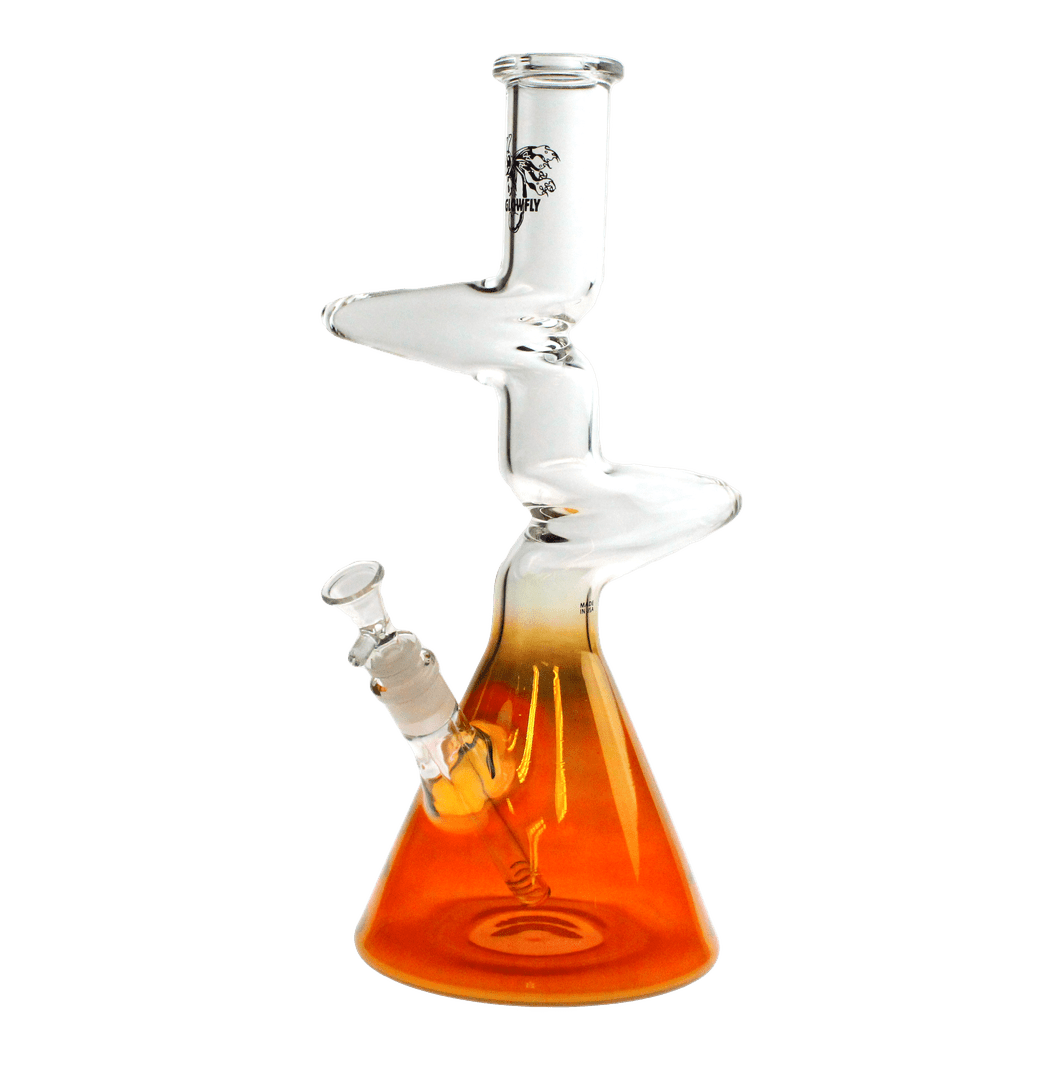 Glowfly - 44mm 2 Zong Beaker Gold Fume – Groovy Glassware