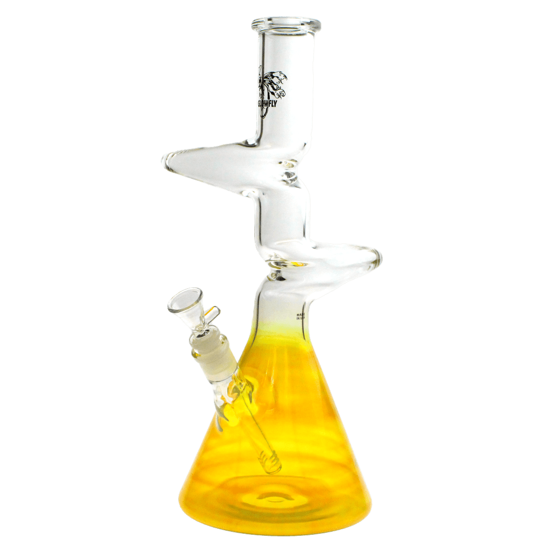 Glowfly - 44mm 2 Zong Beaker Silver Fume – Groovy Glassware
