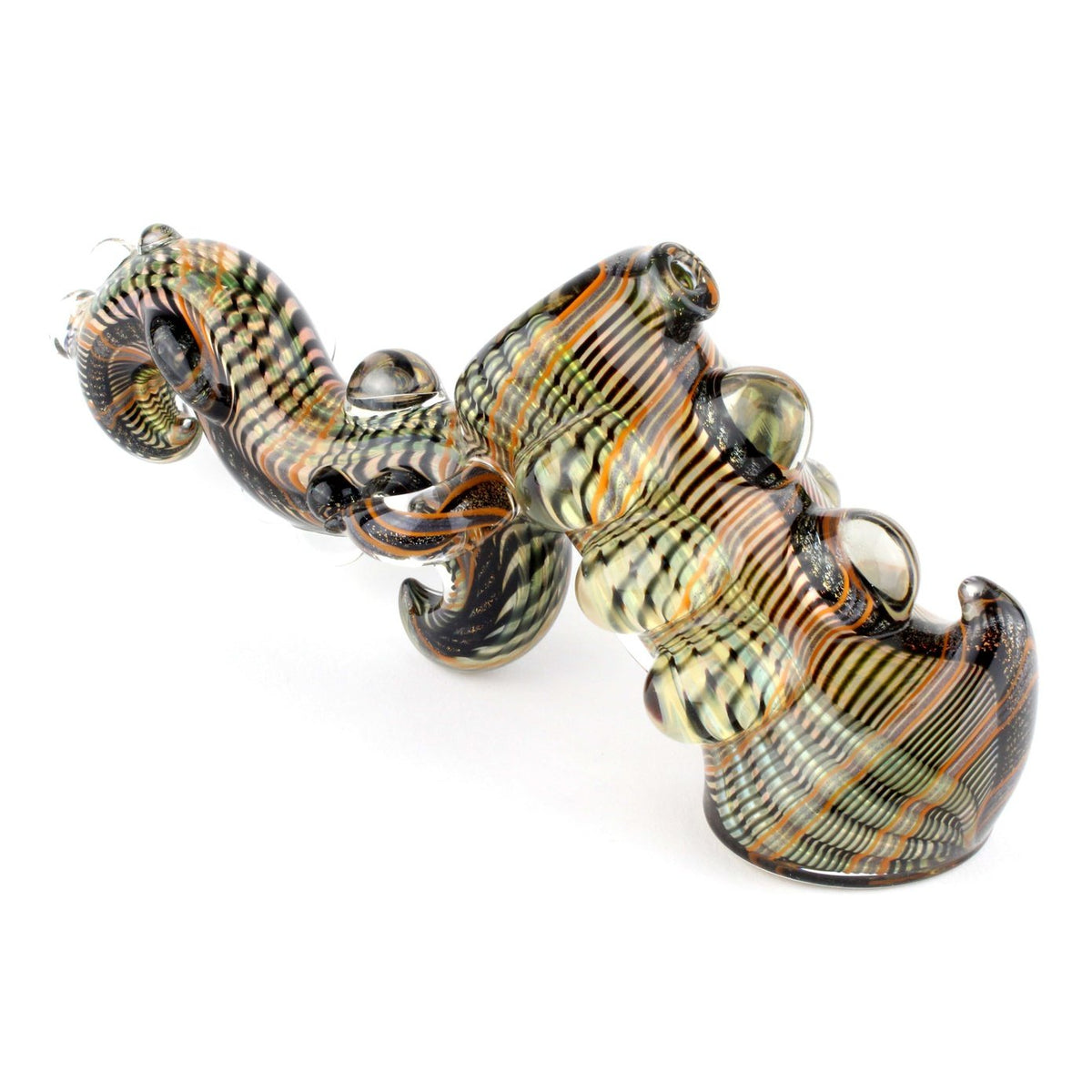 Torcher Glass - Fully Worked Dichro Layback Bubbler – Groovy Glassware